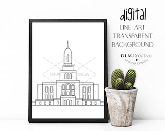 Rexburg Idaho Temple Line Drawing LDS Temple Temple Clip Art Temple ...