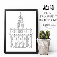 Logan Temple Line Drawing LDS Temple Temple Clip Art Temple Embroidery ...