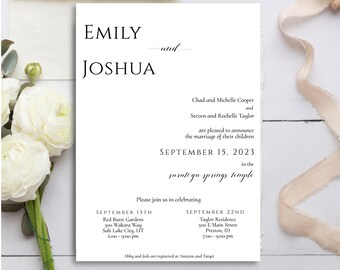 LDS Wedding Invitation Photo Wedding Invitation Wedding - Etsy