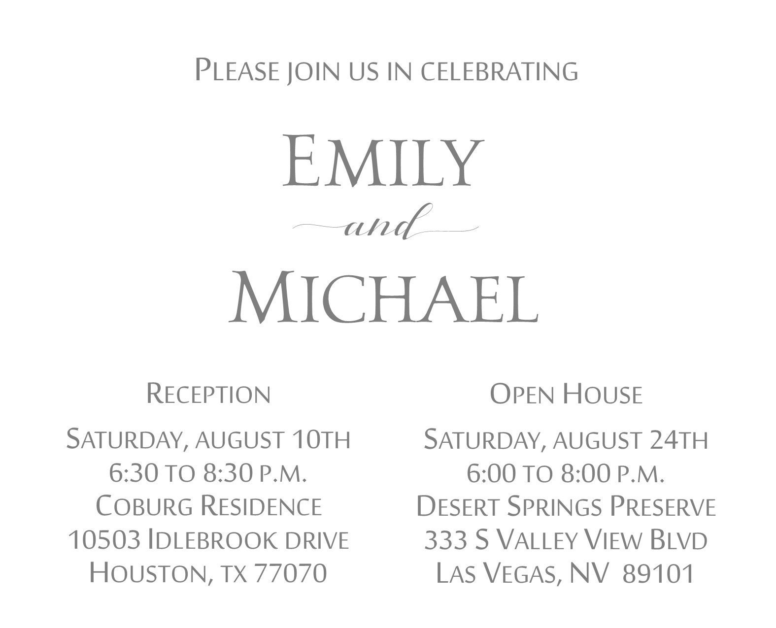 LDS Wedding Invitation Suite Temple Sealing Insert Simple Classic ...