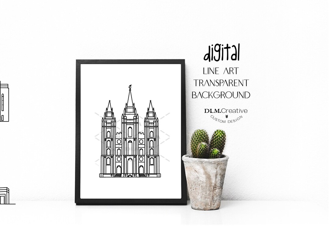 Salt Lake Temple Line Drawing LDS Temple Temple Clip Art Temple ...