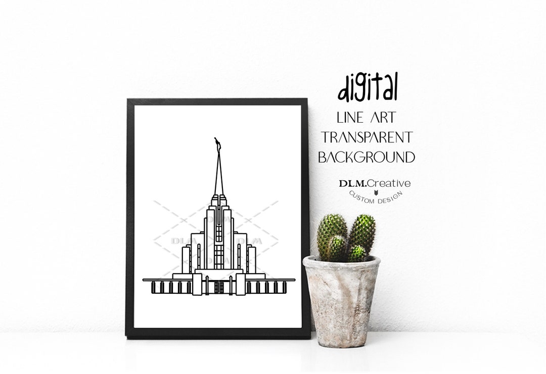Rexburg Idaho Temple Line Drawing LDS Temple Temple Clip Art Temple ...