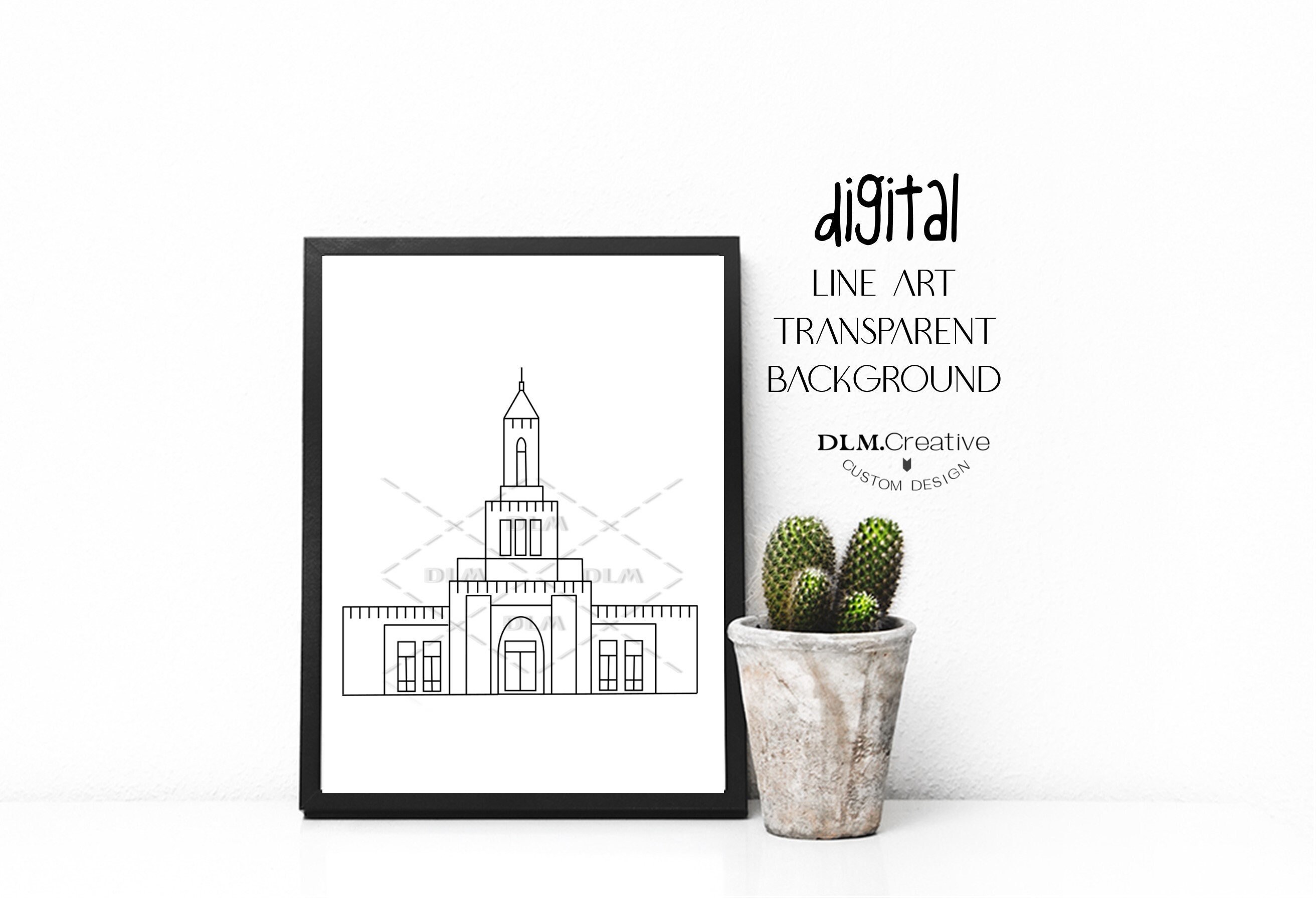 Casper Wyoming Temple Line Drawing LDS Temple Temple Clip Art Temple ...