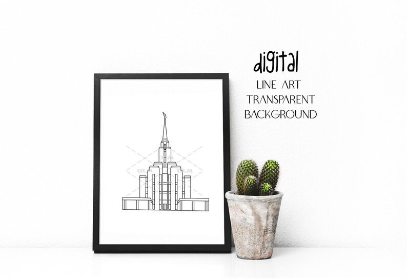 Oquirrh Mountain Utah Temple Line Drawing LDS Temple Temple Clip Art ...