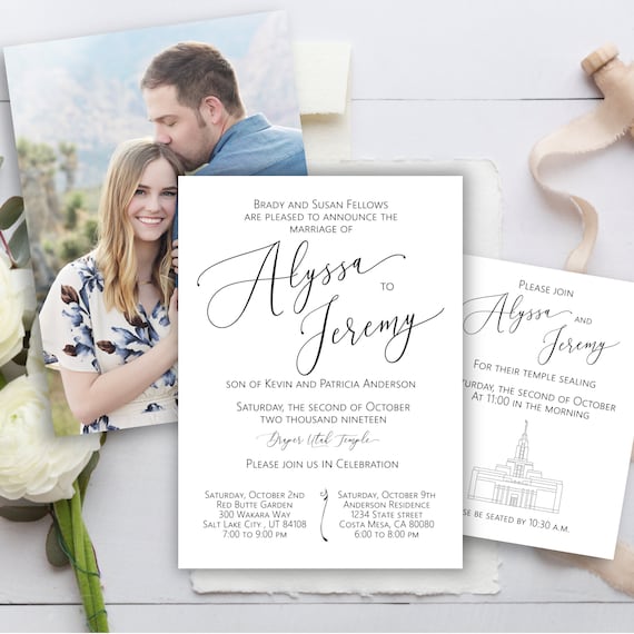Lds Wedding Invitation Templates