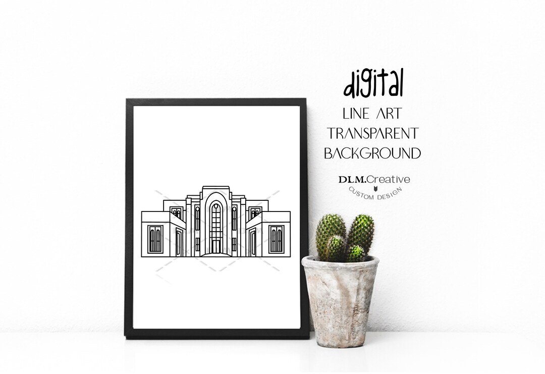 Paris France Temple Line Drawing LDS Temple Clip Art Embroidery ...