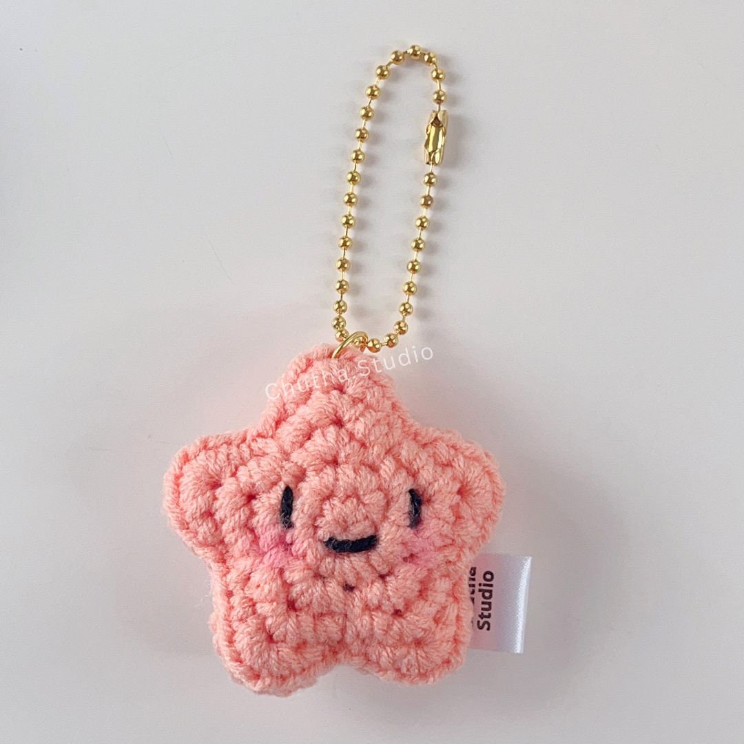 Colorful Star Amigurumi Crochet Keychain - Etsy