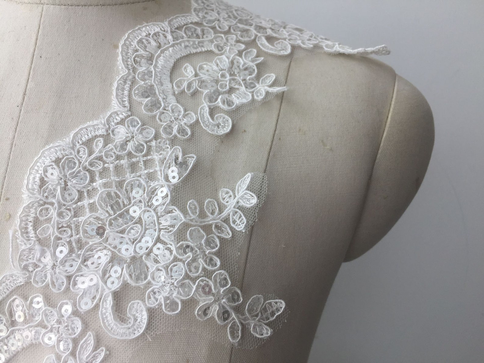 Sequined Lace Trim Sequined Alencon Lace Sequined Lace Lace - Etsy