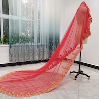 Red Veil - Etsy