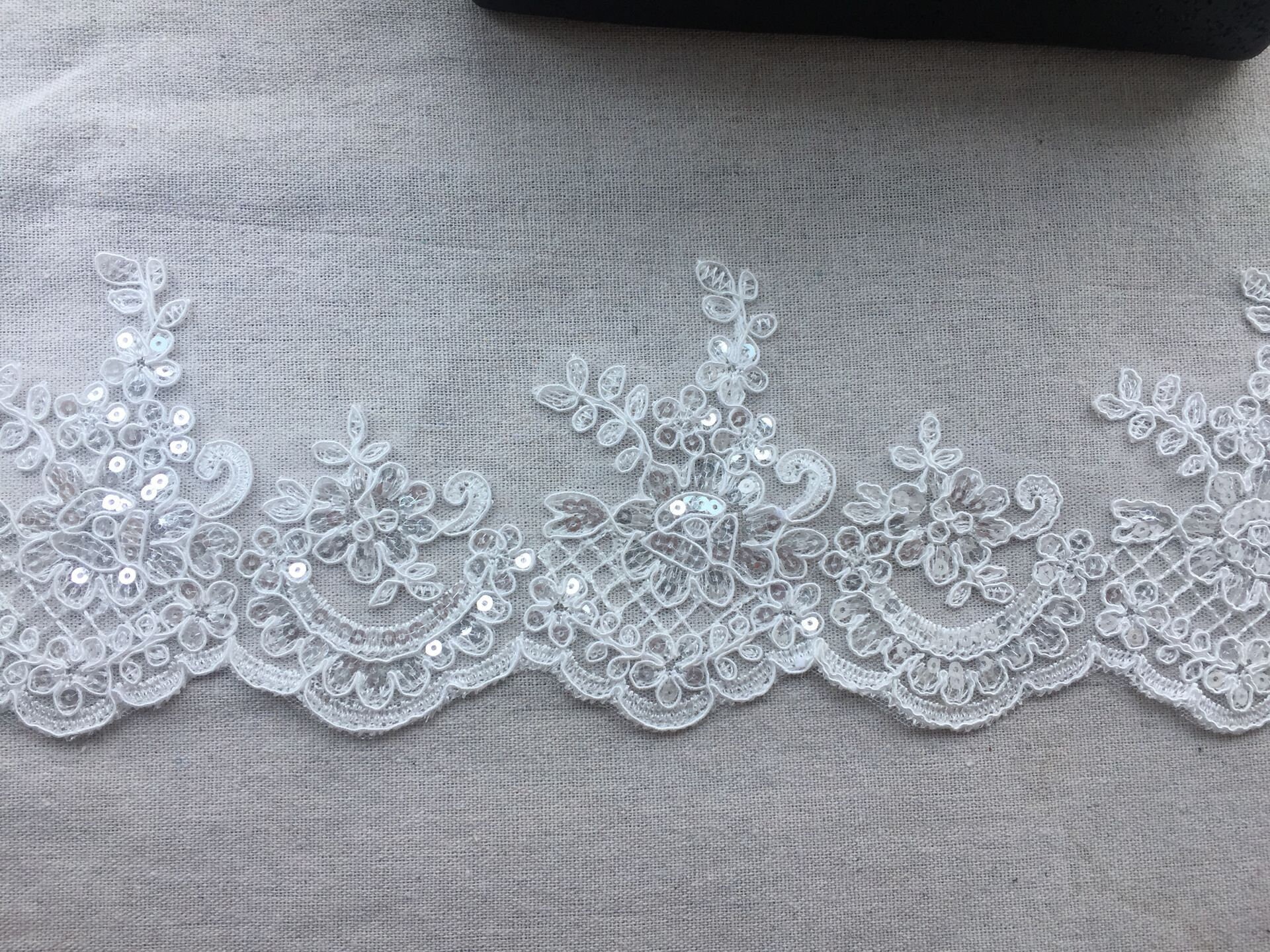 Sequined Lace Trim Sequined Alencon Lace Sequined Lace Lace - Etsy