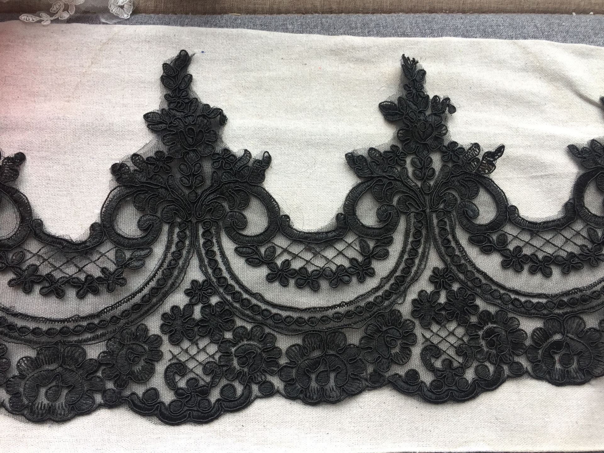 White Alencon Lace Trim Ivory Lace Trim Bridal Alencon Lace | Etsy