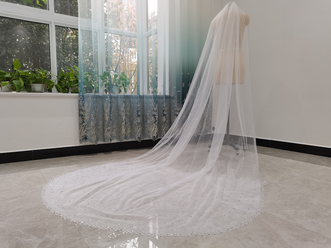 Cathedral Crystal Veil, Crystal Wedding Veil, Scattered Crystal ...