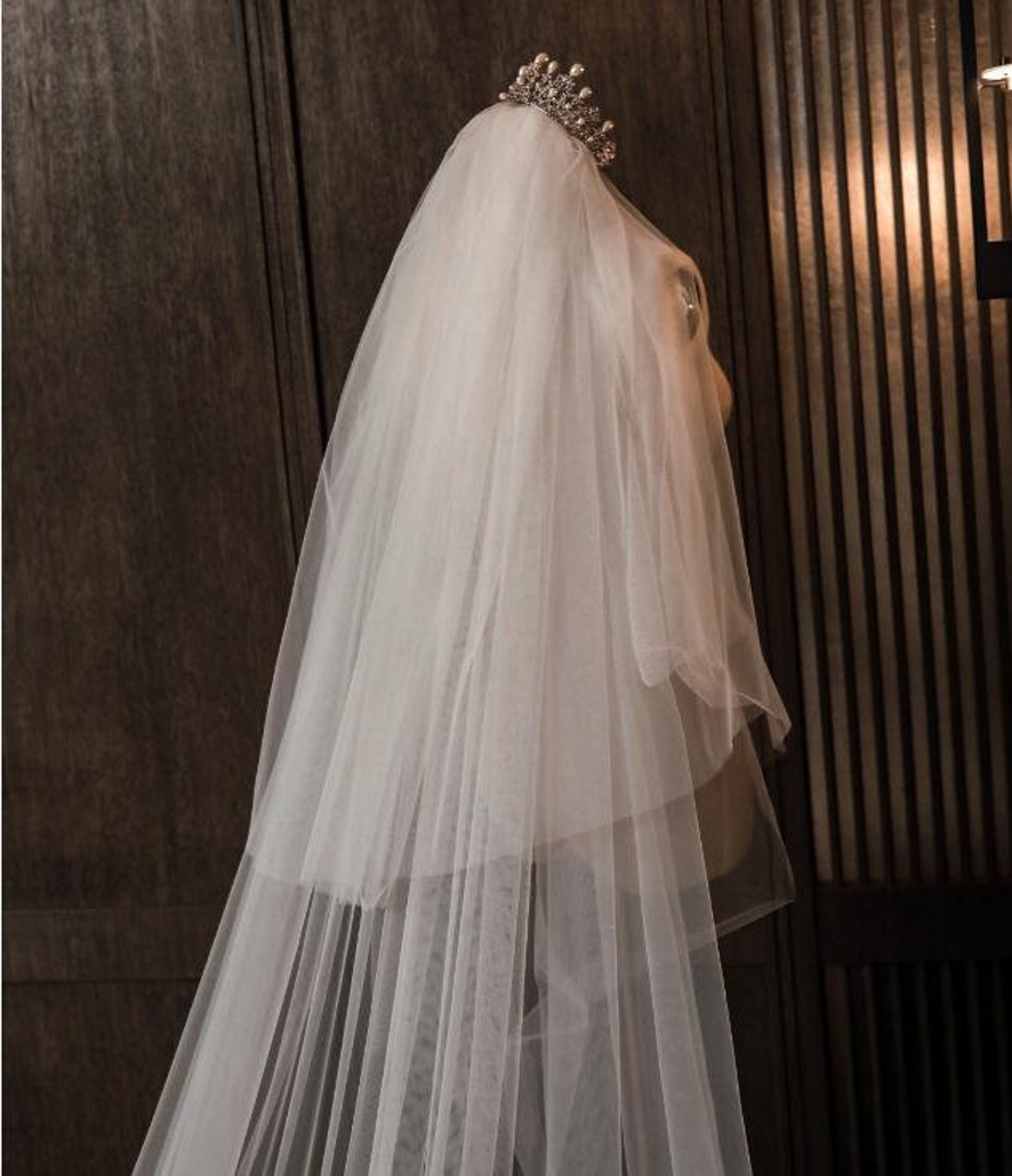 Two Layers Vintage Bridal Veils Lace Wedding Veil Ivory Lace Bridal ...