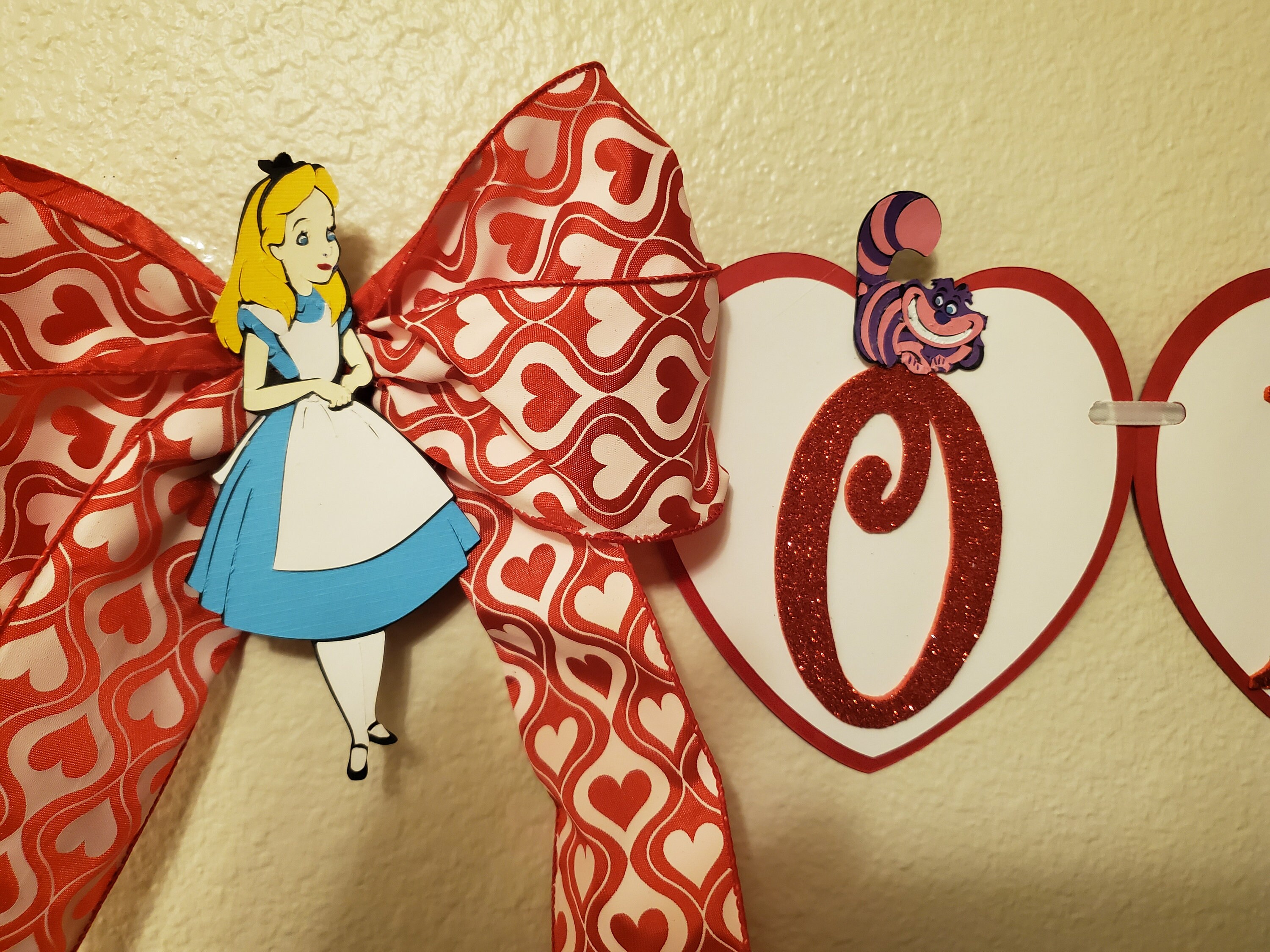 Alice in Wonderland Banner, First Birthday, Mad Hatter, Queen of Hearts ...