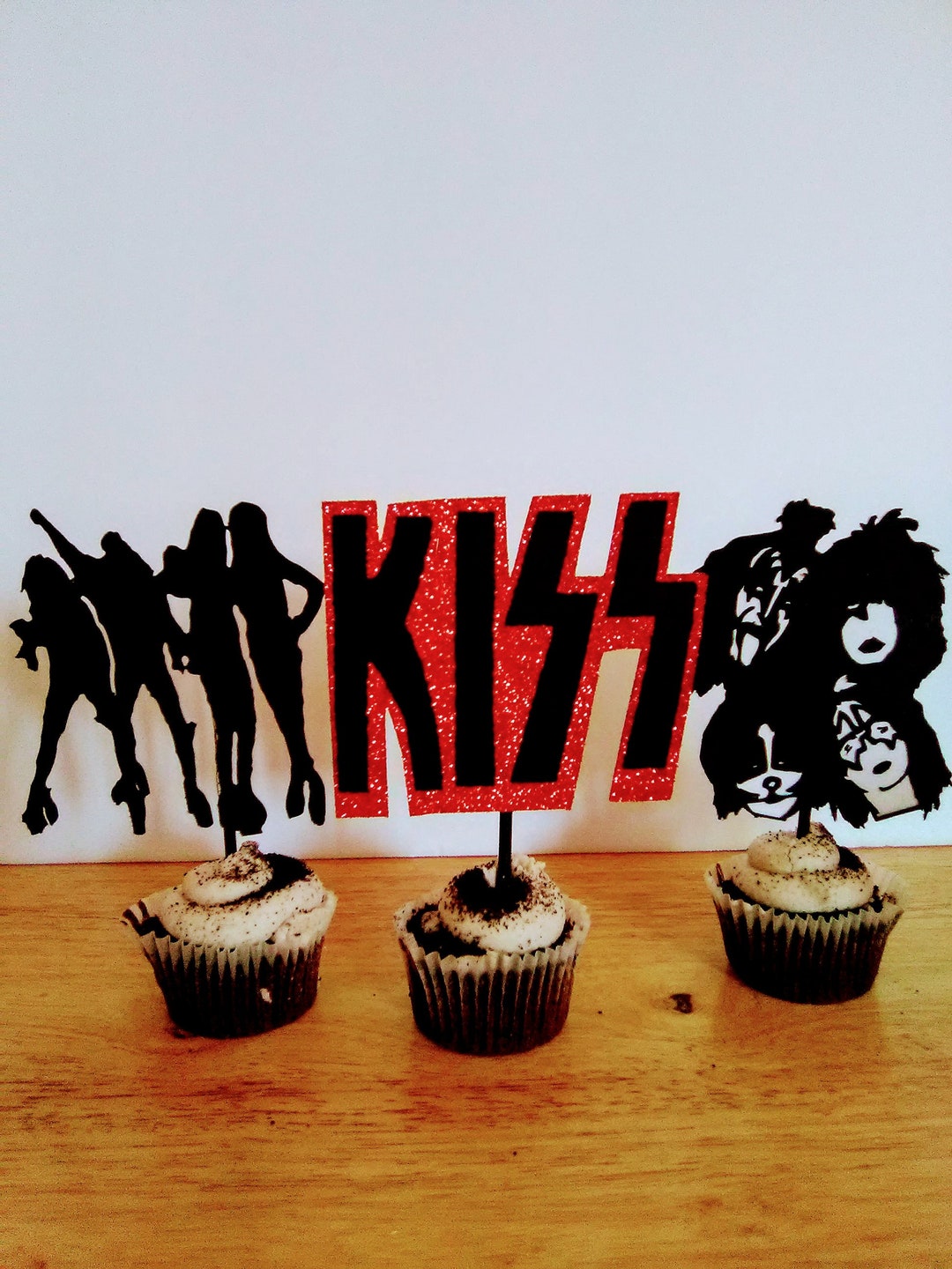 Kiss Rock Band Cupcake Toppers, Party Decorations, - Etsy