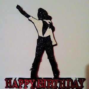 Michael Jackson Cake Topper, King of Pop, MJ Party Decoration, Cake ...
