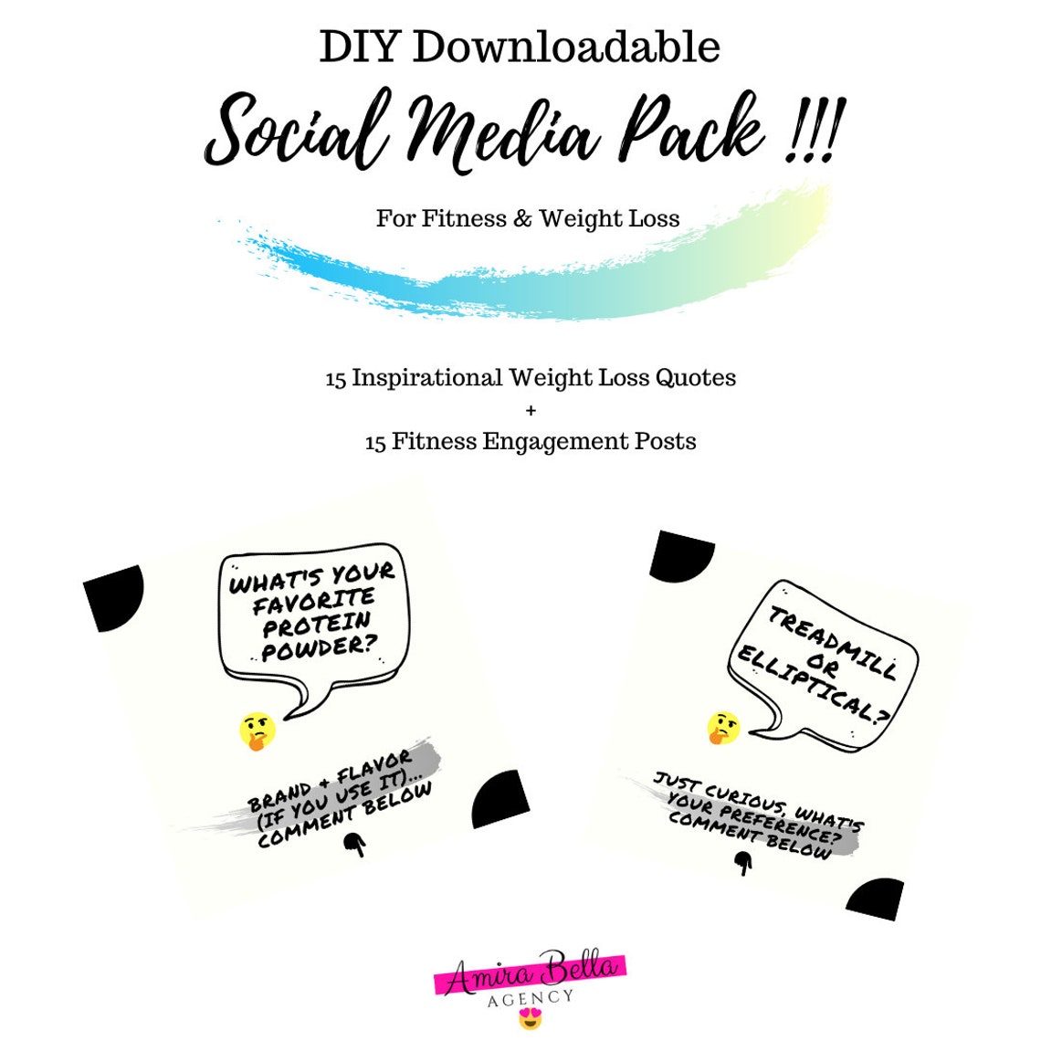 DIY Downloadable Social Media Posts Pack - Etsy