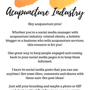 DIY Social Media Posts for Acupuncture Therapy - Etsy