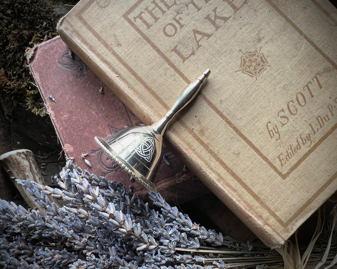 Silver TRIQUETRA Altar Bell Witchcraft Tools for Witch Spirit Bell ...