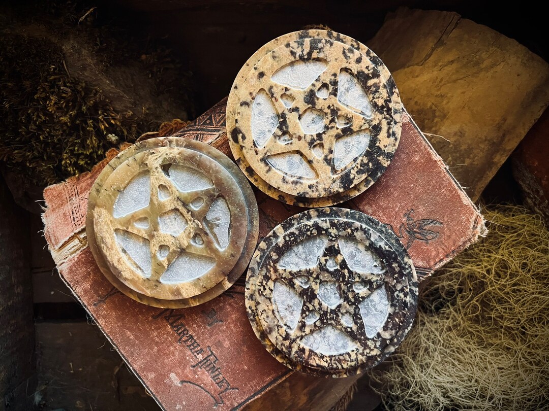 Soapstone Pentacle Altar Plate: Pagan Wiccan Decor - Etsy