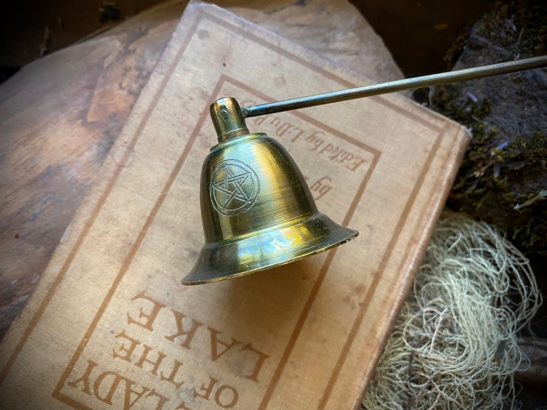 Large Antique Brass Candle Snuffer | Metal Snuffer | Witchcraft ...