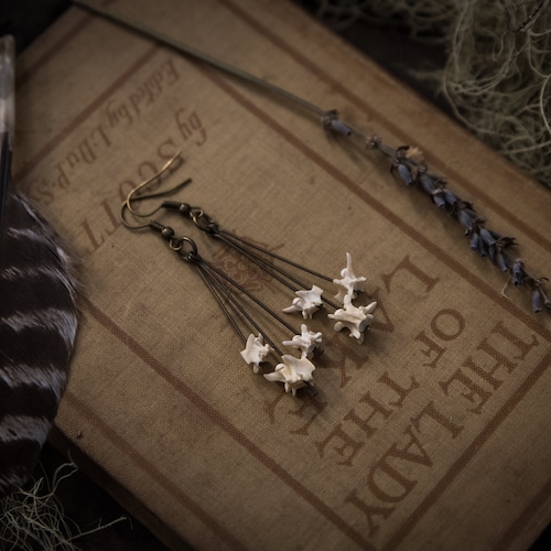 Rattlesnake Vertebrae Earrings Antique Brass Vulture Culture - Etsy