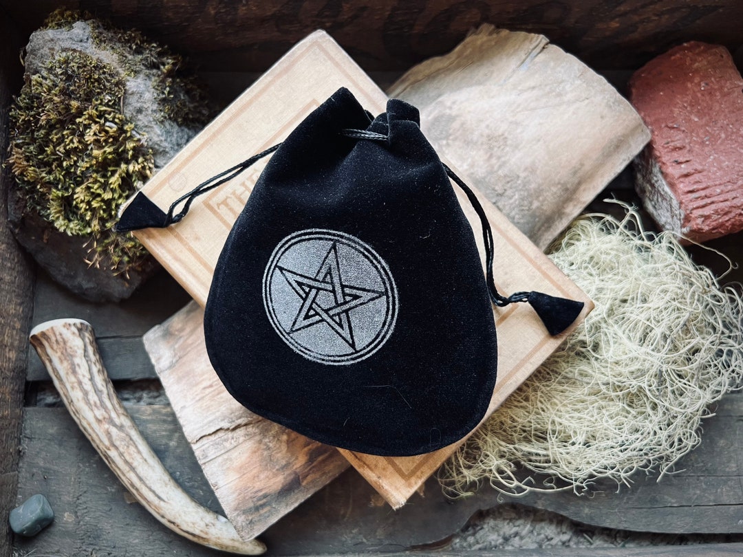 Velvet Pentacle Drawstring Bag | Witchcraft | Hex Bag | Juju Bag ...