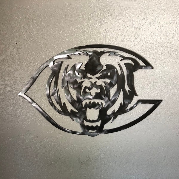 Chicago Bears Metal Art - Etsy