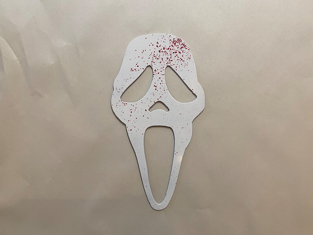 Scream/ghostface Metal Cutout With Splatter - Etsy
