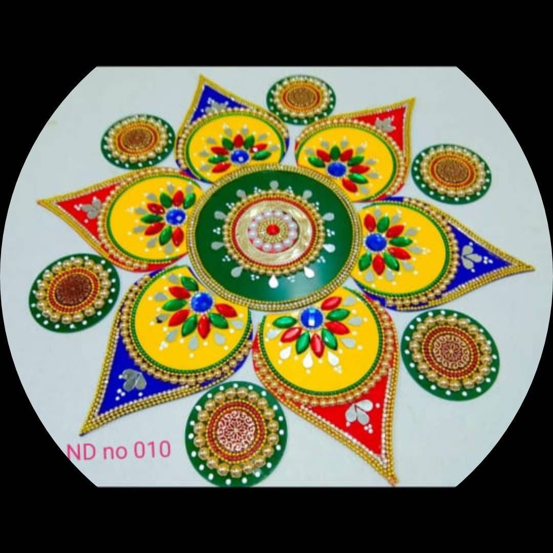 Pre-made Rangoli (set of 2) - Etsy