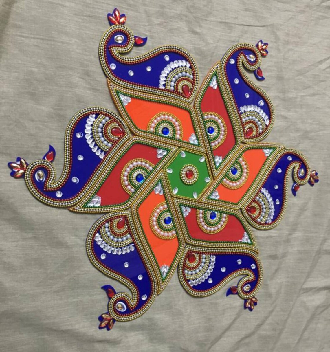 Pre-made Permanent Rangoli (set of 2) - Etsy