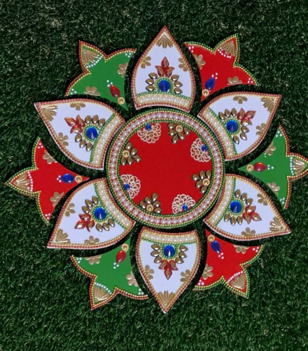 Acralice Reusable Rangoli Can Be Used as Table Decorations Set of 4 ...