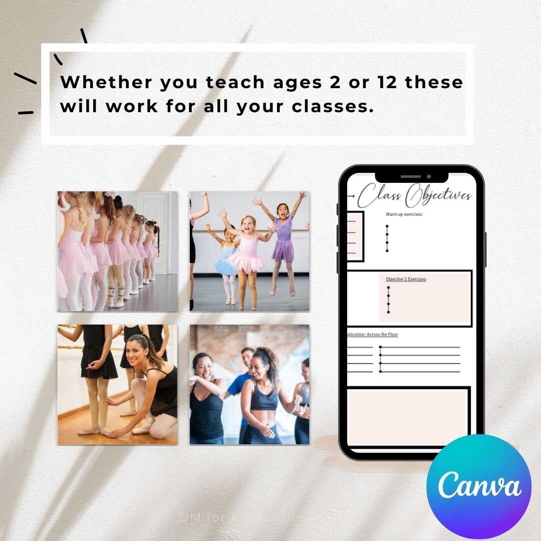 Dance Teacher Class Planner Templates - Canva - Etsy