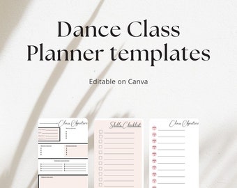 Dance Teacher Lesson Plan Bundle Printable Class Planner - Etsy