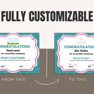 Dance Class Completion Certificates- Kids Dance Graduation Certificate ...