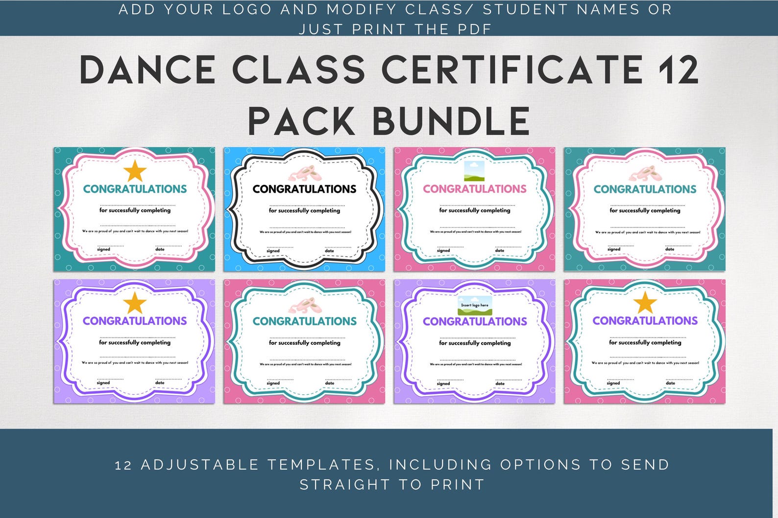 Dance Class Completion Certificates- Kids Dance Graduation Certificate ...