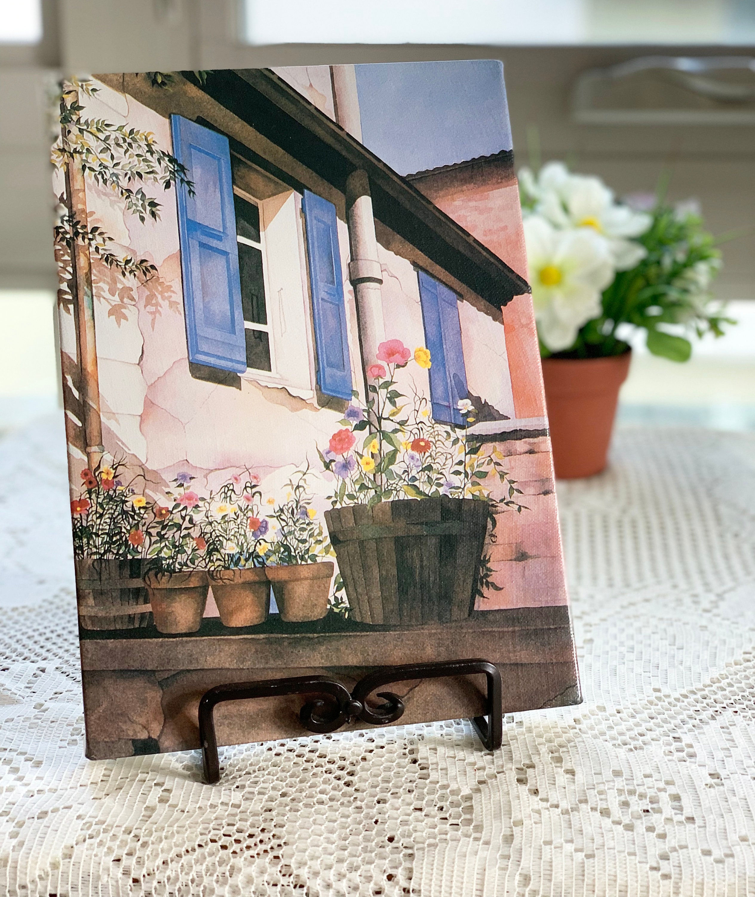 Slanted View, Watercolor Mini-canvas - Etsy