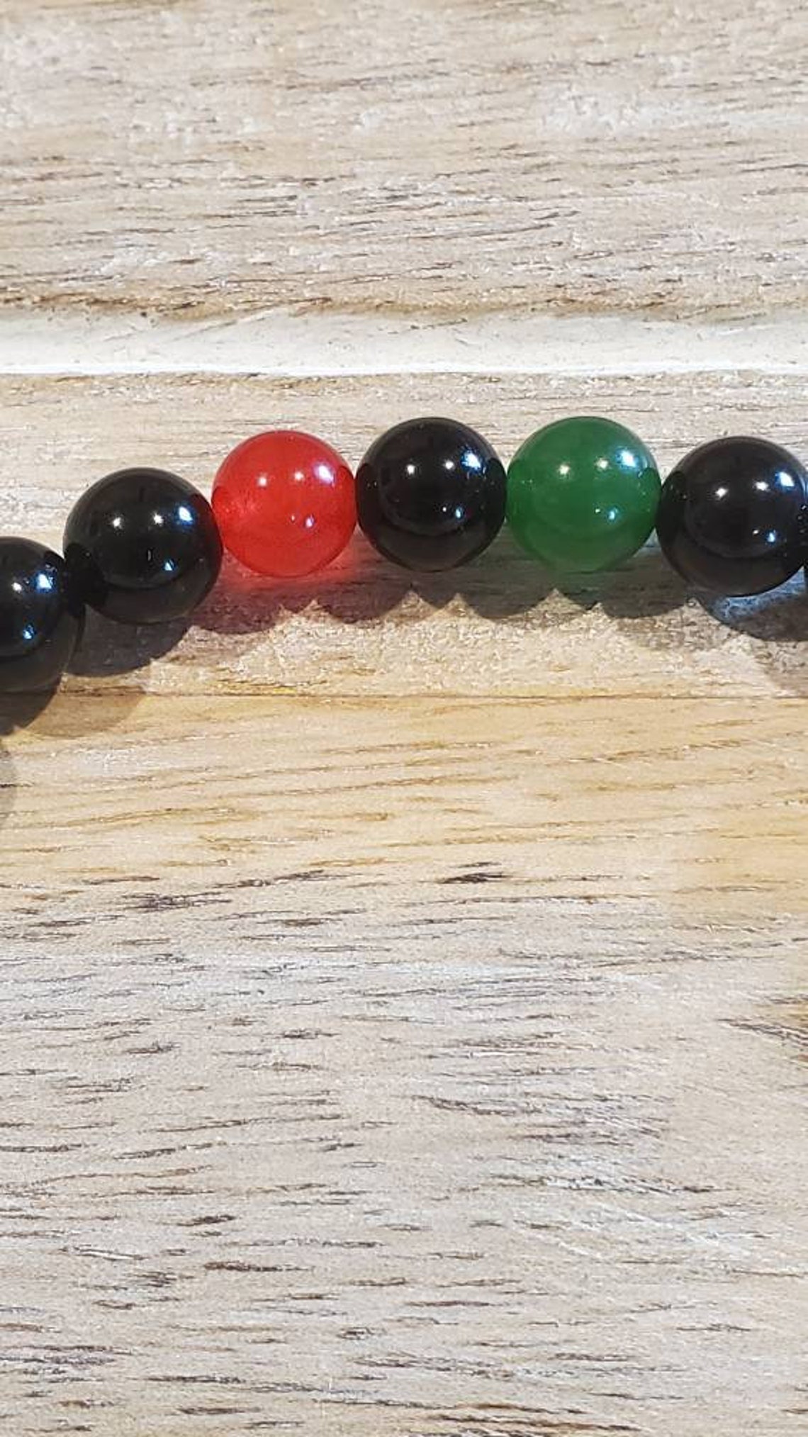 Black Obsidian Bead Bracelet With Cz Pave Panther Head and RBG Accent ...