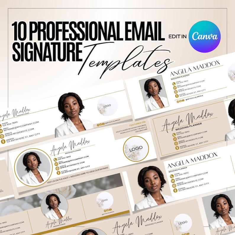 10 Professional Email Signature Templates: (digital Download) - Etsy UK
