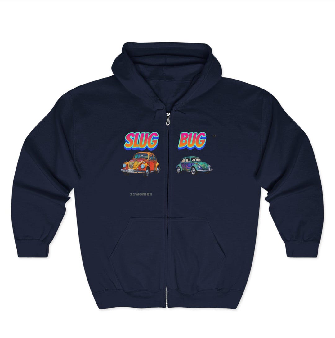 GORGEOUS Hoodie VW Slug Bug Beetle FULL Zip Hooded Sweatshirt Stunning ...