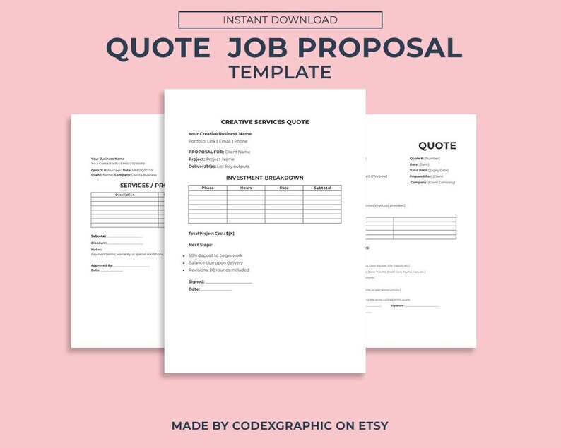 Small Business Forms Bundle, Price List, Quote Template (google Docs ...