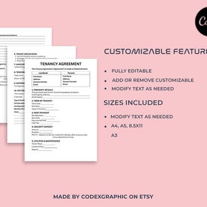 Editable Tenancy Agreement Template | Rental Agreement Printable ...