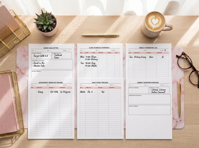 Homeschool Planner - Printable – Dated, Undated, Student Schedules ...