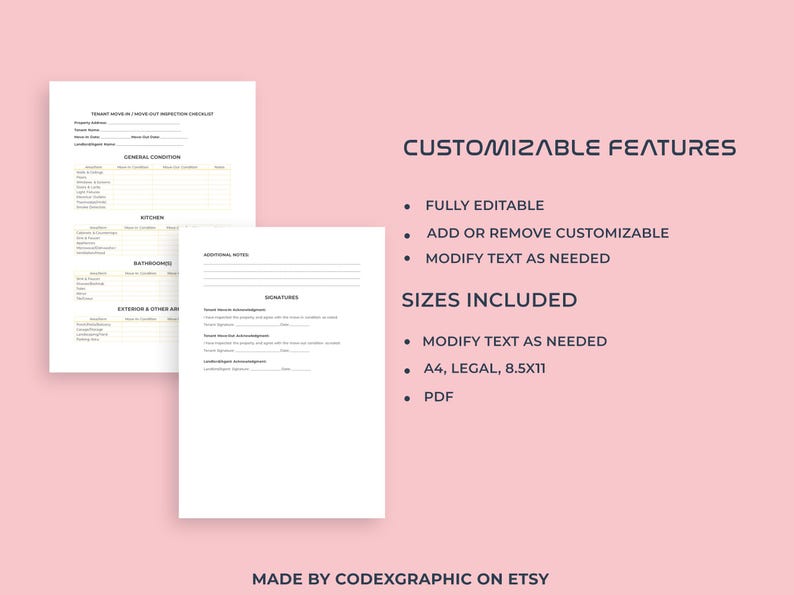 Tenant Move in Move Out Checklist. Landlord Checklist. Walkthrough ...