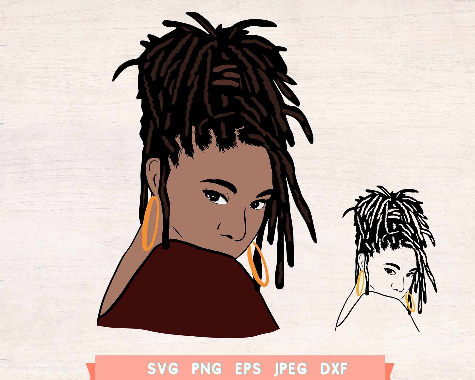 African Dreadlocks Svg Loc Hair SVG Bundle for Cricut - Etsy
