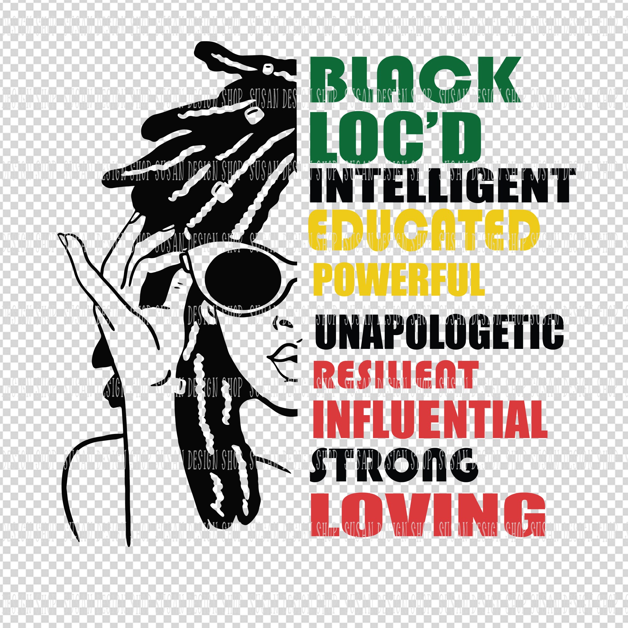 Black Woman Loc'd Svg Locs Svg Black Girl Magic Loc | Etsy New Zealand