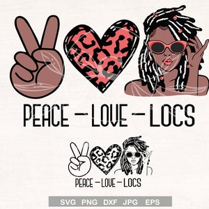 Peace Love Locs Svg Bundle African Svg Afrocentric Svg - Etsy