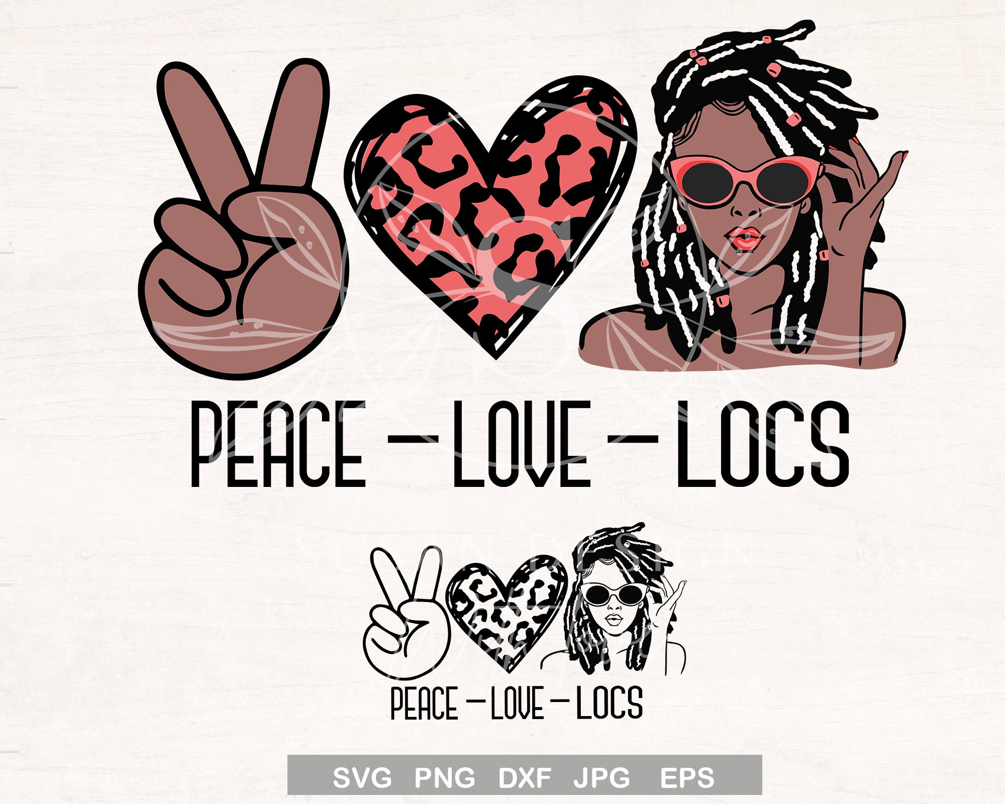 Peace Love Locs Svg Bundle African Svg Afrocentric Svg - Etsy