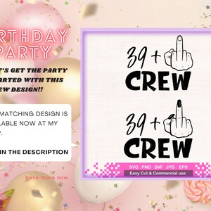 Funny 40th Birthday Svg, I'm 39 Plus One Svg, Men Women Middle Finger ...