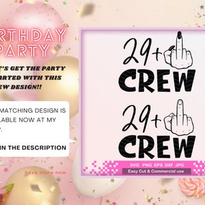 30th Birthday Svg, I'm 29 Plus One Svg, Men Women Middle Finger Svg ...